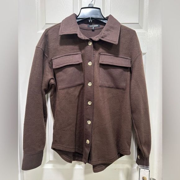 Steve Madden | Jackets & Coats | Stevemadden Button Down Shacketnwt ...
